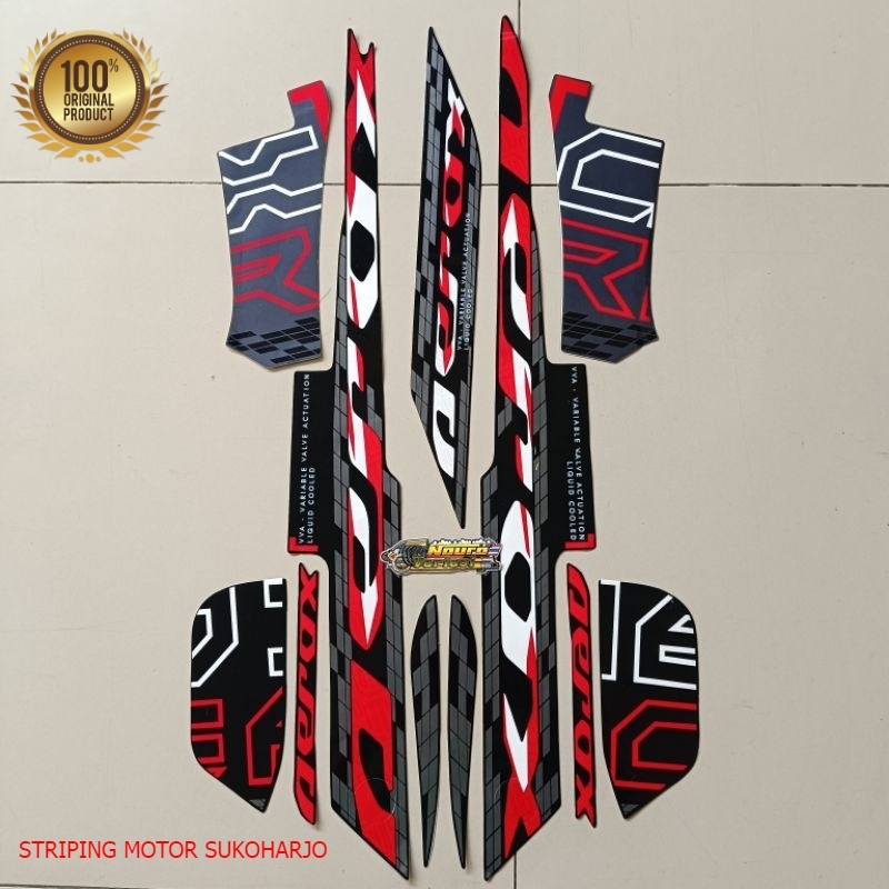 Jual (ORI) Striping Yamaha Aerox rc 155 2023 2024 hitam grey kualitas ...