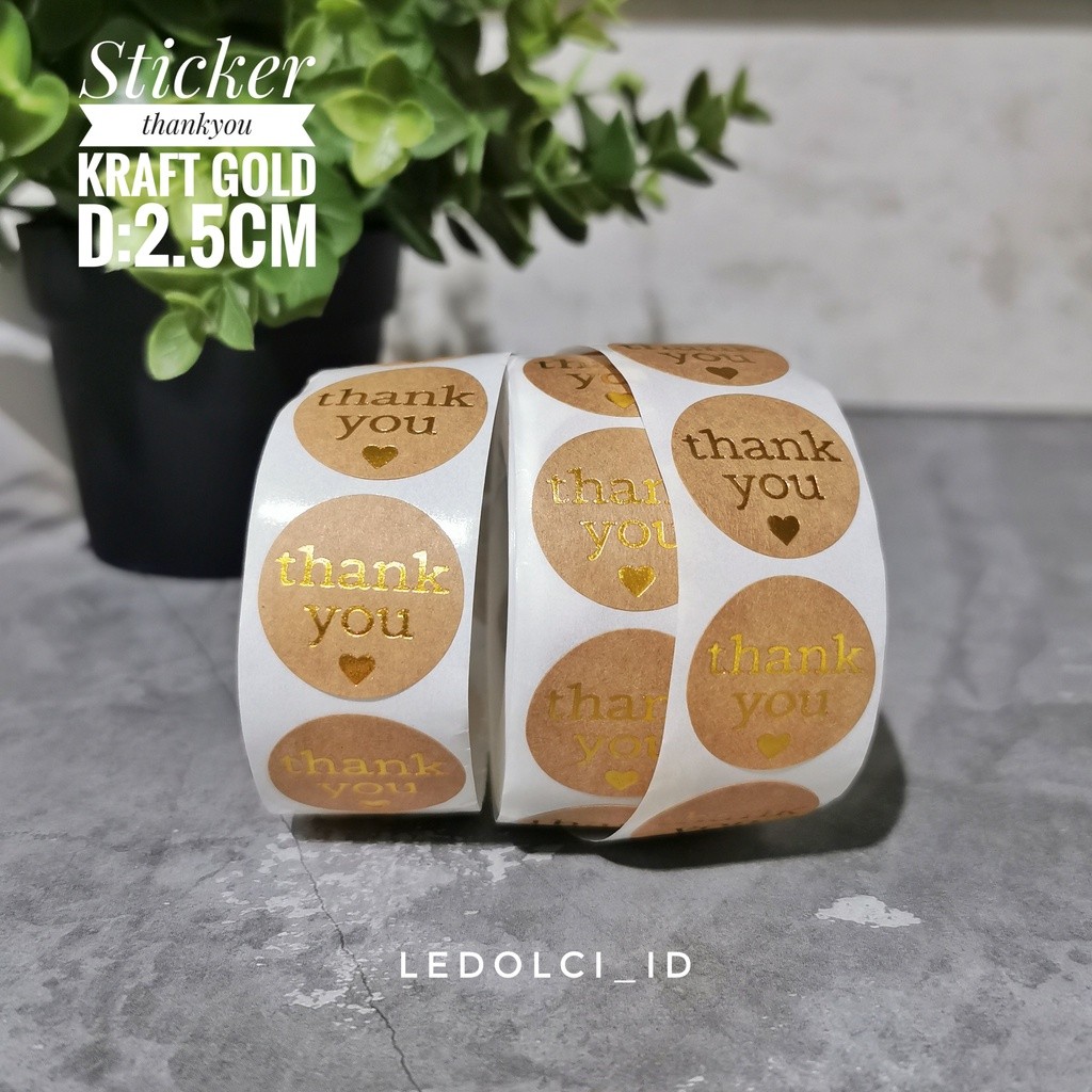 Jual STICKER MURAH BAGUS LABEL KEMASAN THANK YOU HANDMADE BAKED WITH ...