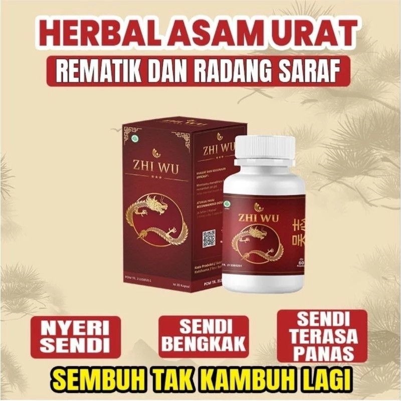 Jual ZHI WU Kapsul Herbal Obat Rematik Asam Urat Nyeri Sendi Pegel Linu ...
