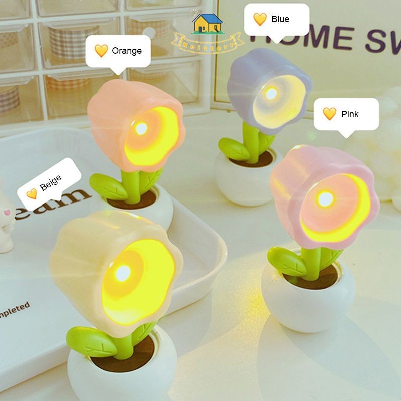 Jual Lampu Meja Estetik Bentuk Bunga Lucu Lampu/Lampu Meja Tidur Hias ...