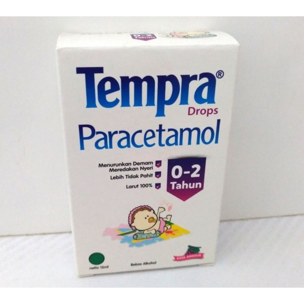 Jual tempra drop drops 15 ml rasa anggur obat demam turun panas bayi ...