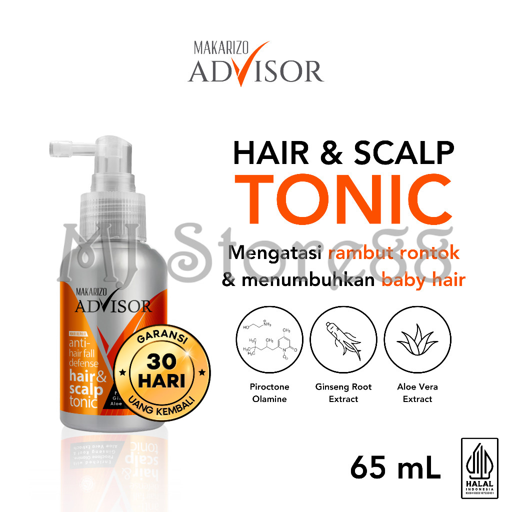 Jual Makarizo Advisor Hair & Scalp Tonic 65mL - 2 in 1 Untuk Rambut ...
