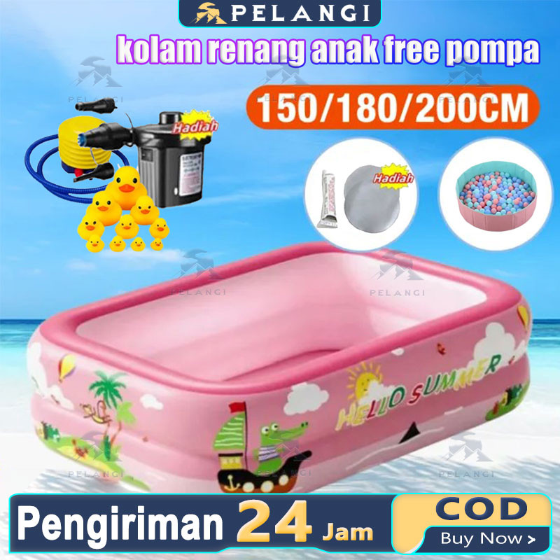 Jual 1.5-3.1M Kolam Renang Anak Jumbo 3Rings Kolam Renang Keluarga Tiup ...