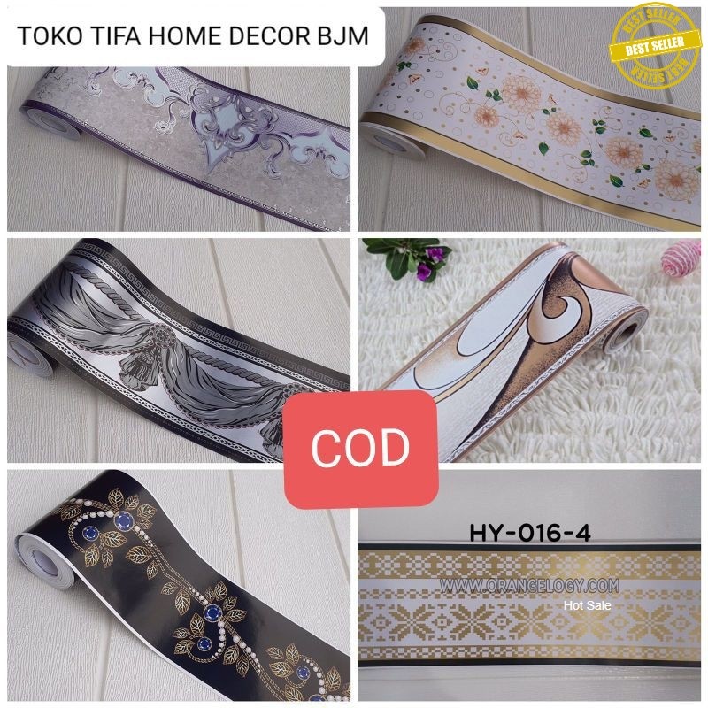 Jual LIST BORDER STICKER DINDING || WALLPAPER STICKER BORDIR UK 10CM X ...