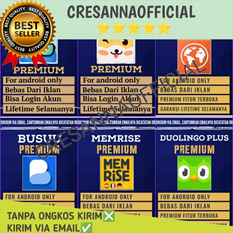 Jual Aplikasi Android Elsa, Duolingo plus, Busuu, Mondly, Memrise ...