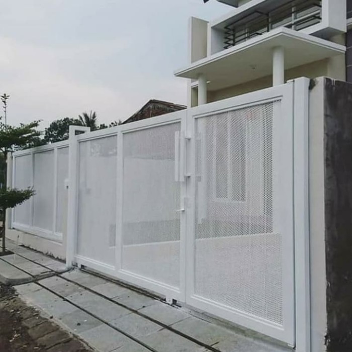 Jual pagar minimalis besi perforated | Shopee Indonesia