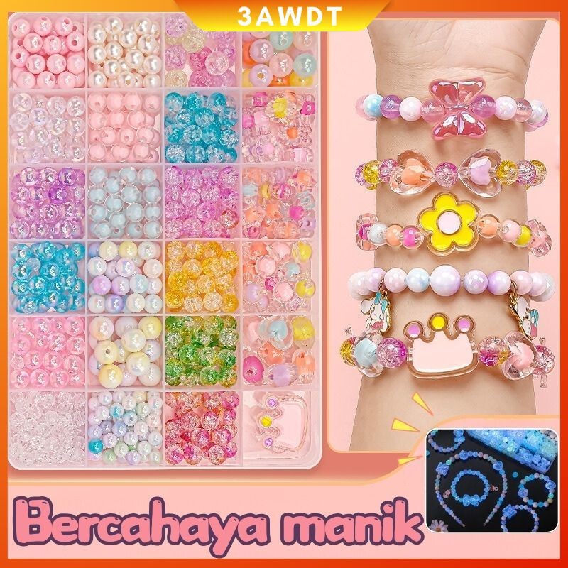 Jual 【COD】DIY Meronce Crystal manik SET Bersinar di malam hari manik ...