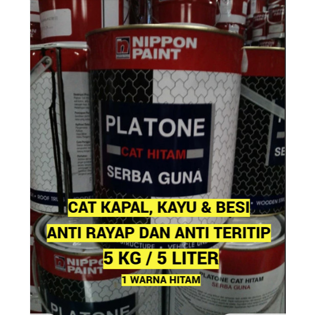 Jual CAT KAPAL KAYU BESI 5 KG / 5 LITER & 1KG / 1LITER PLATONE NIPPON PAINT ANTI LUMUT TERITIP ...