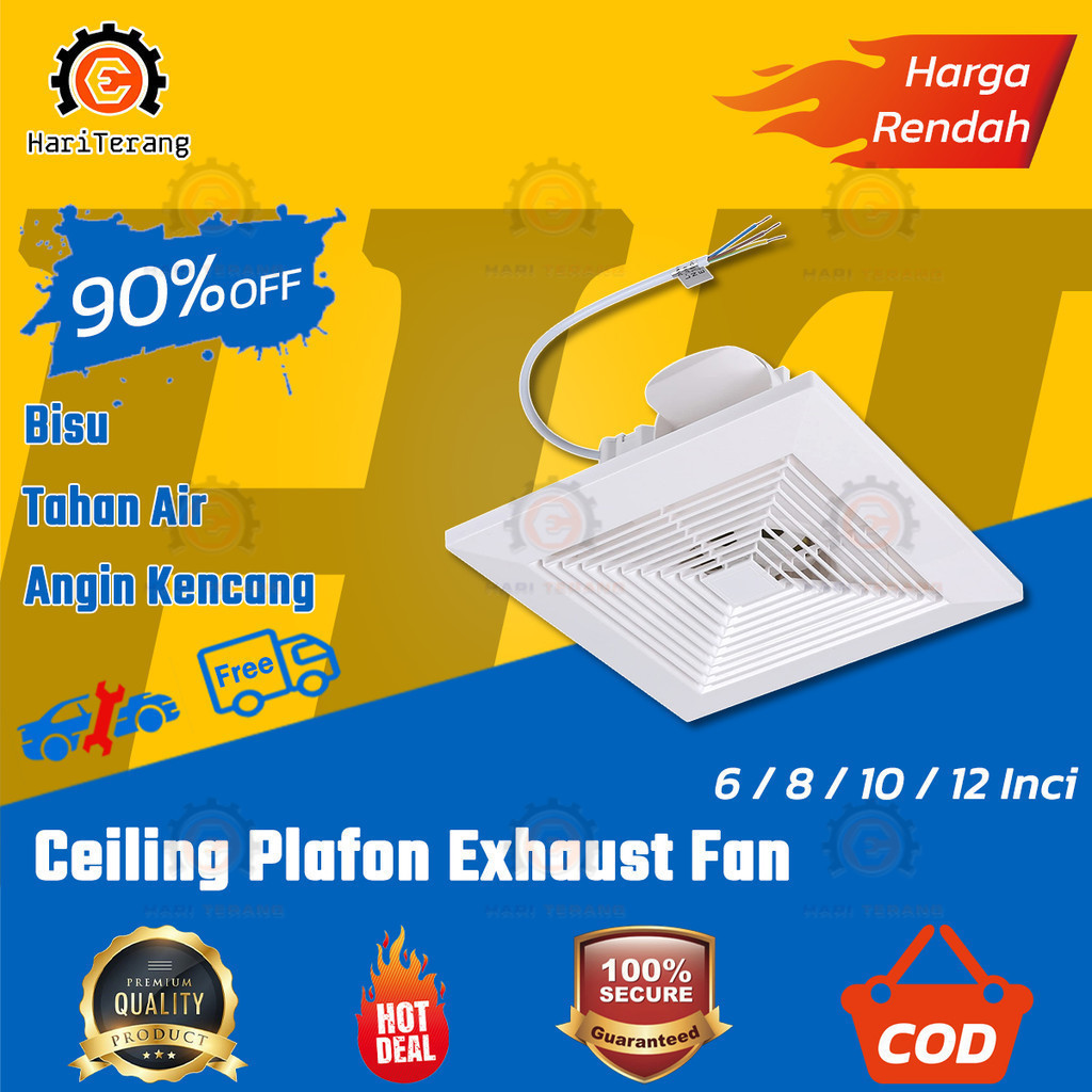 Jual Ducting Exhaust Fan Plafon 12 Inch kipas angin blower atap 10 inch ...