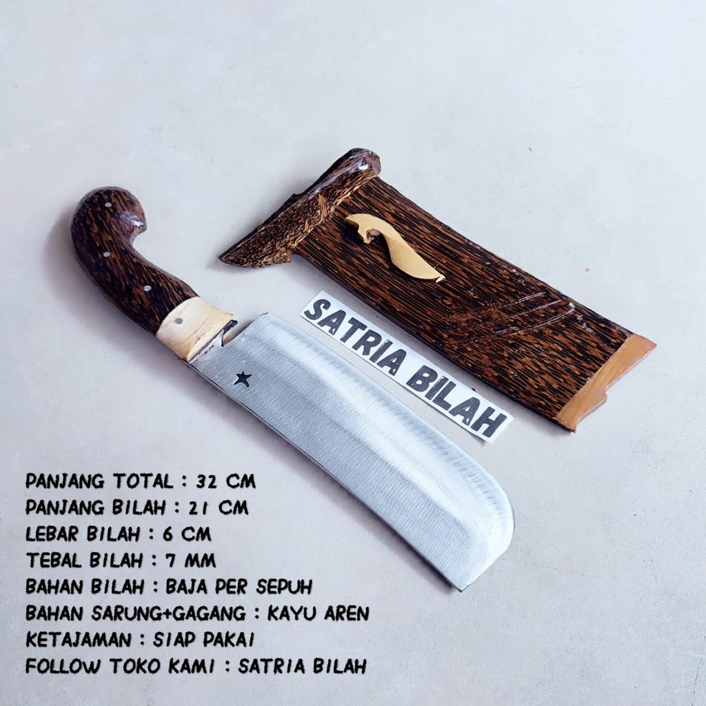 Jual GOLOK DAGING Hamalan aren GOLOK CIBATU ASLI cacah choper daging ...