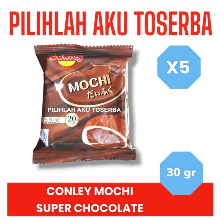 Jual Conley MOCHI Rasa SUPER CHOCOLATE / COKLAT - ( HARGA 5 PCS ...