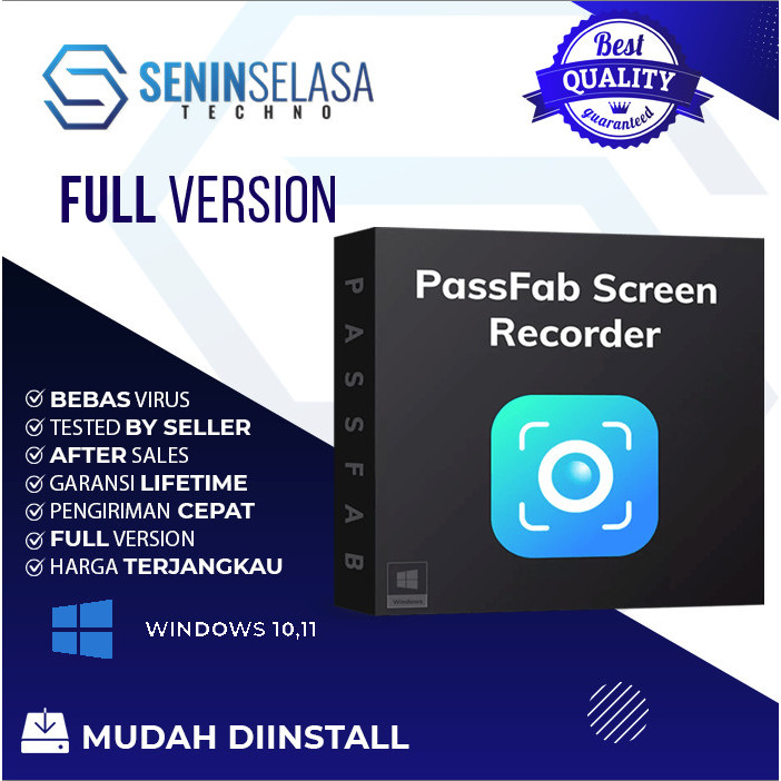 Jual Software Perekam Layar: PassFab Screen Recorder 1 [WIN] | Shopee ...