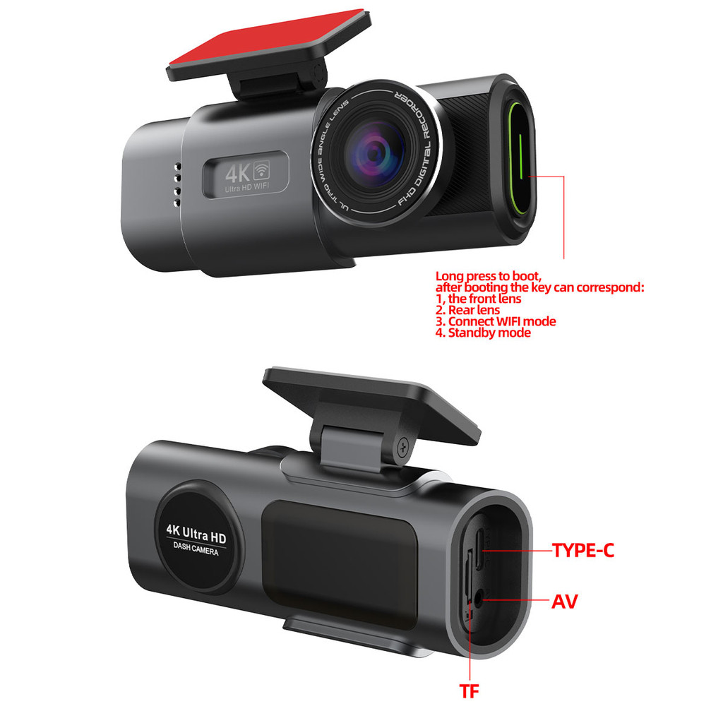 Jual Dash Cam Dual Lens 4K UHD Recording Car Camera DVR Night Vision ...