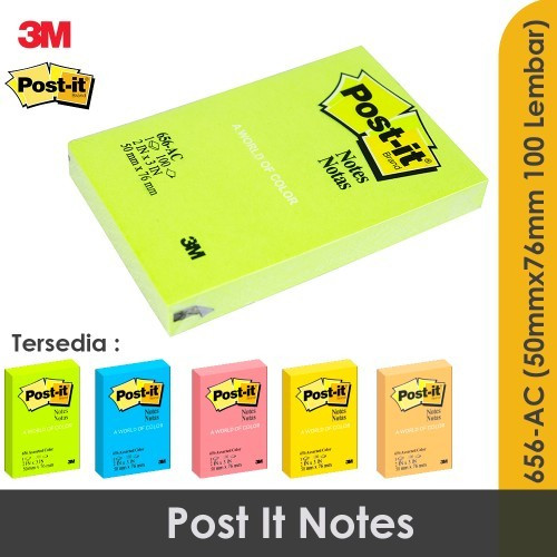Jual 3M Post-It Sticky Notes 656-1 100 Sheets 2x3 inch | Shopee Indonesia