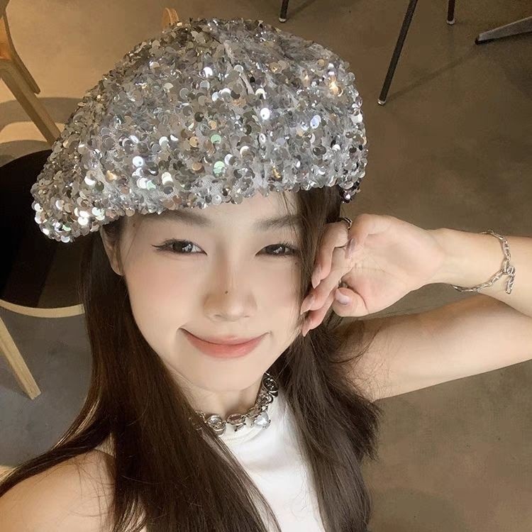 Jual Topi Baret Full Payet Baret Cap Topi Pelukis Kpop Style Apollo ...