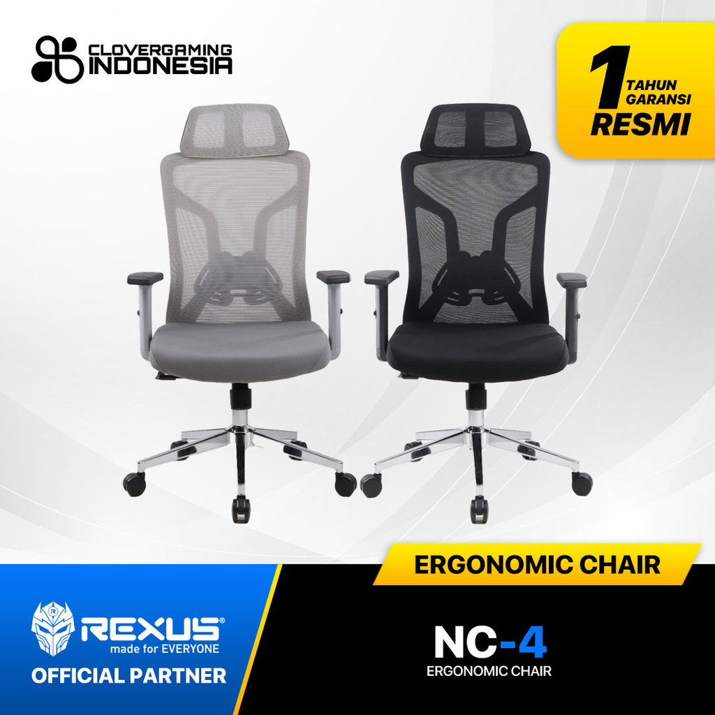 Jual Rexus NC4 NC-4 Ergonomic Office Chair Kursi Kantor Ergo Adjustable ...