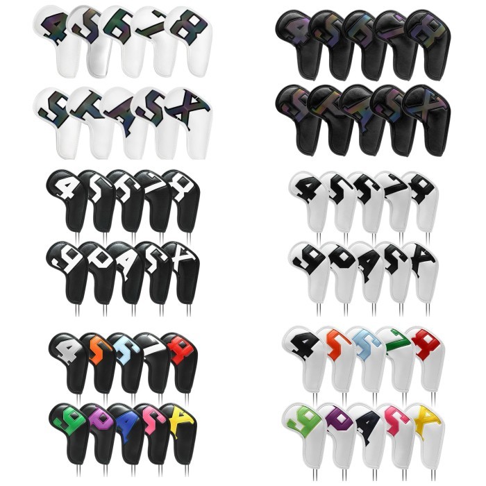 Jual Big Number Golf Iron Set Head Cover Golf Iron Stick Sarung Penutup ...