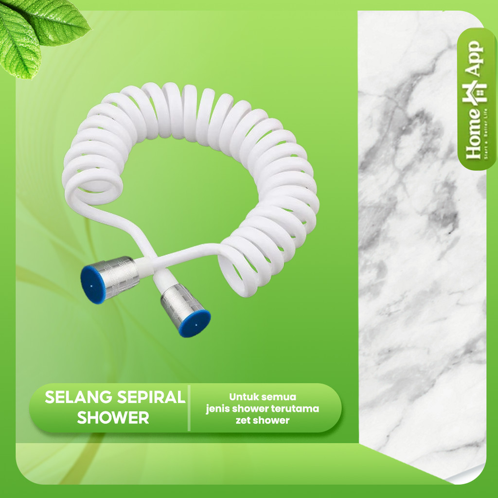 Jual Selang Spiral Shower Toilet Kamar Mandi betab Bahan PVC Fleksibel ...