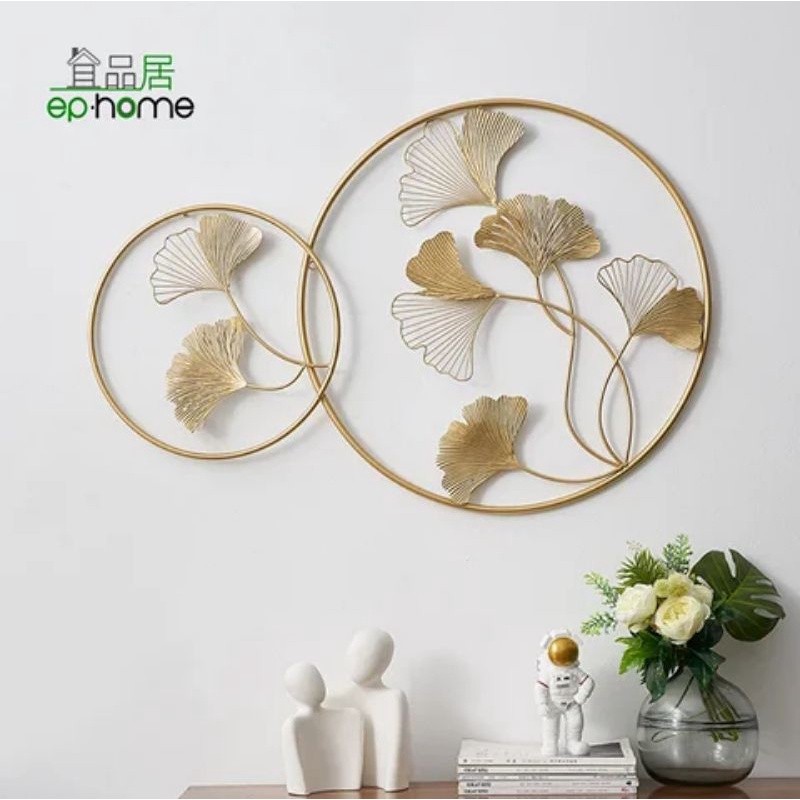 Jual wall decor Hiasan Dinding frame metal model kipas double Bulat ...