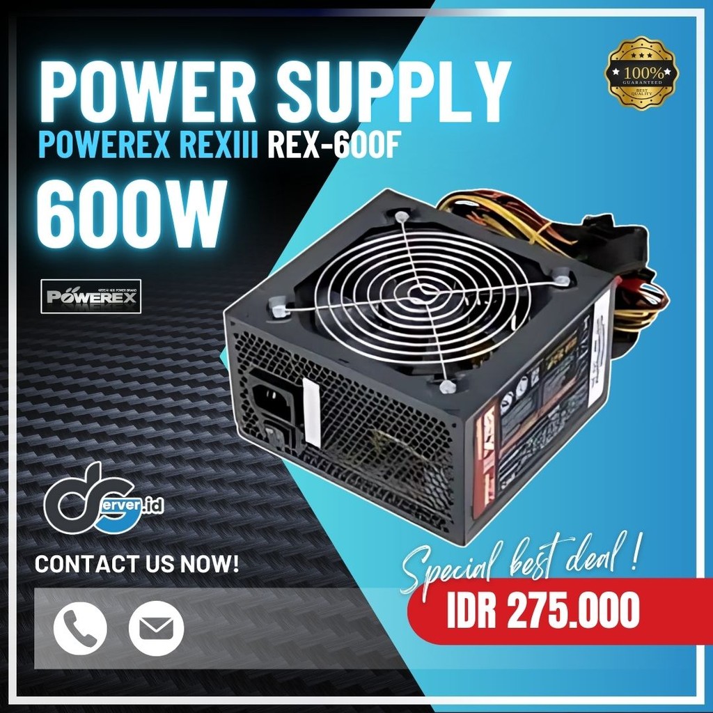 Jual PSU Powerex REXIII 600W V2.3 (REX-600F) | Shopee Indonesia