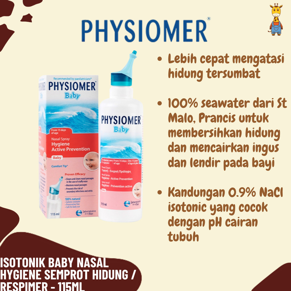 Jual Physiomer Isotonik Baby Nasal Hygiene Semprot Hidung / Respimer ...