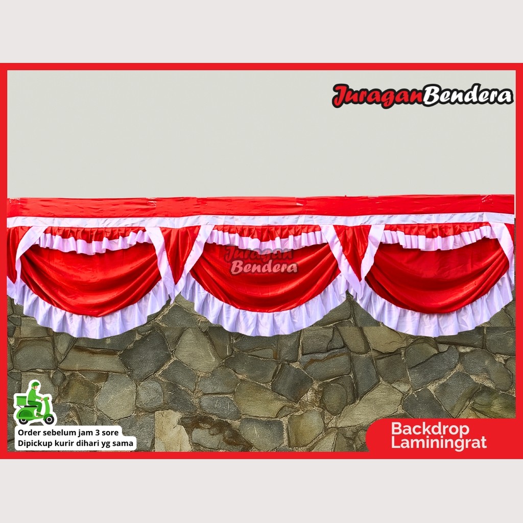 Jual Backdrop R.A Lasminingrat | Background Risplang Merah Putih ...