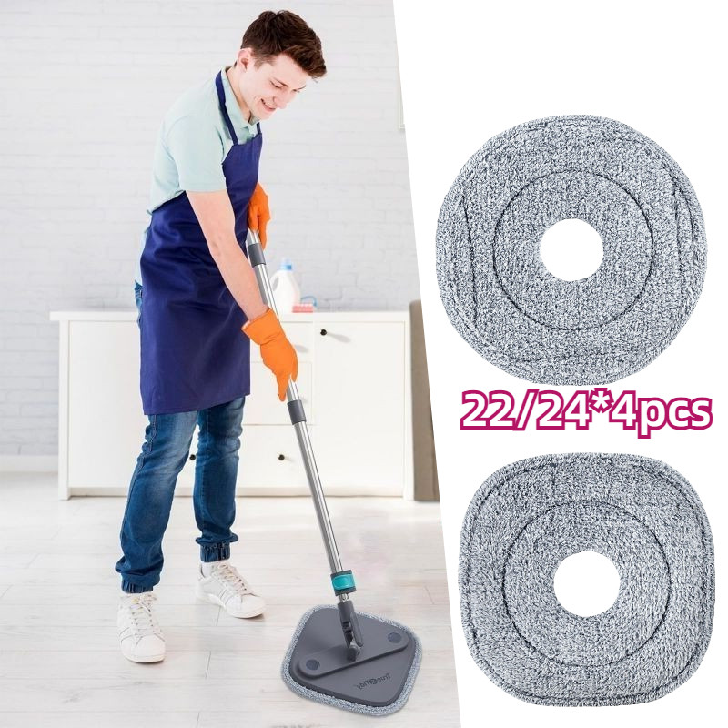 Jual 4Pcs Refill Pel Microfiber Kain Pel Spin Mop - Isi Ulang Pel Abu ...