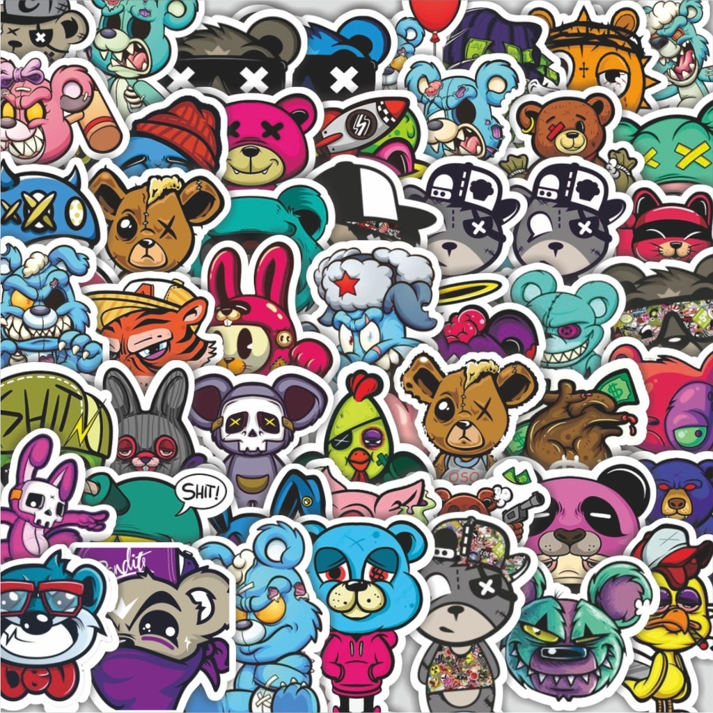 Jual Stiker Cutting Pack Stiker Teddy Bear [Boneka Beruang] Isi 100Pcs ...