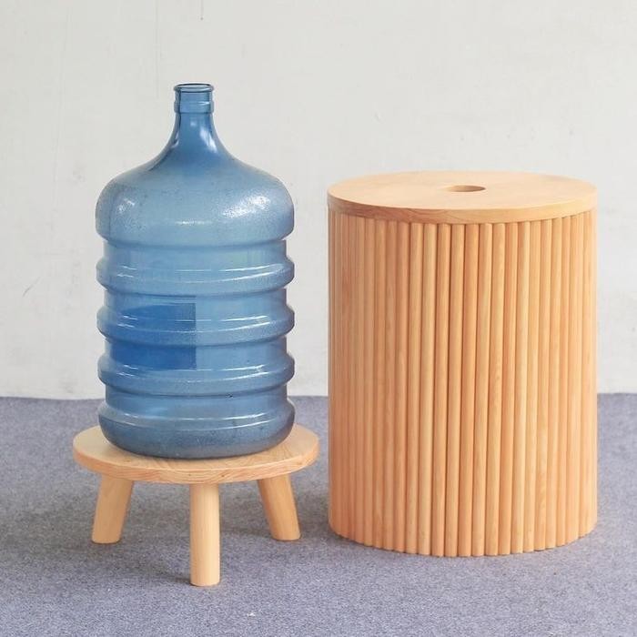 Jual tempat penyimpanan galon aesthetik kayu jati | Shopee Indonesia
