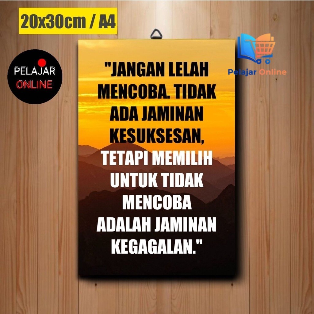 Jual Poster motivasi - quotes poster ruangan kerja - poster bingkai ...
