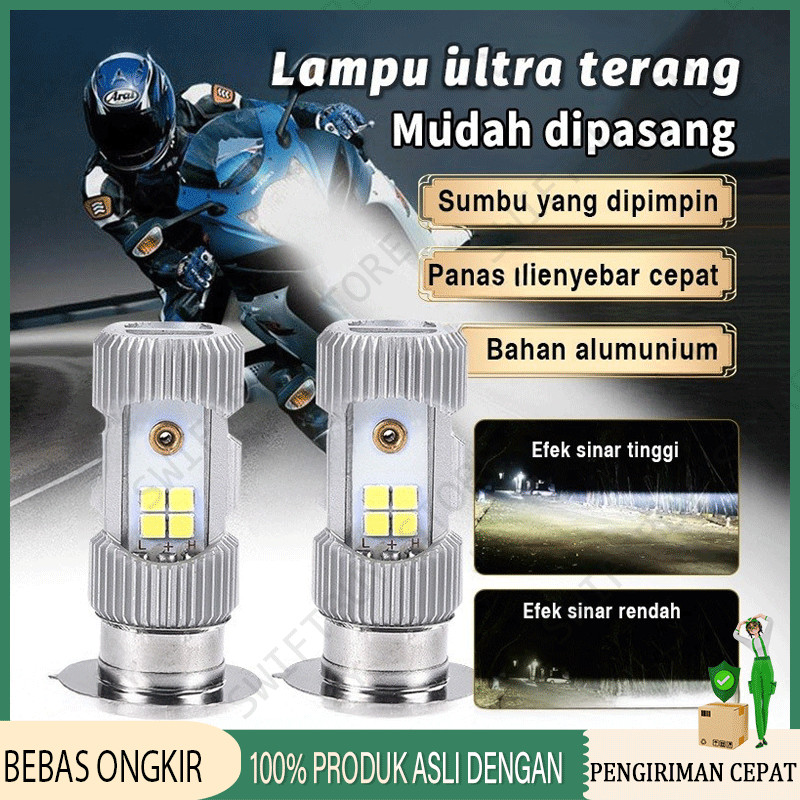 Jual Lampu Depan Motor LED PHILIB M5 6500K 12 Volt 6 Watt LED 2 Sisi ...