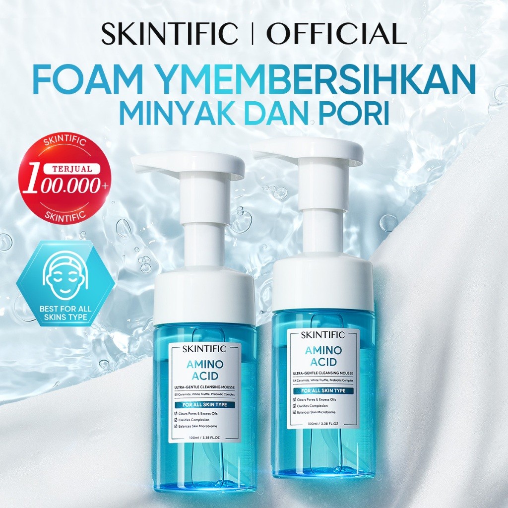 Jual SKINTIFIC - Amino Acid Ultra Gentle Cleanser Mousse 100ml | Oil ...