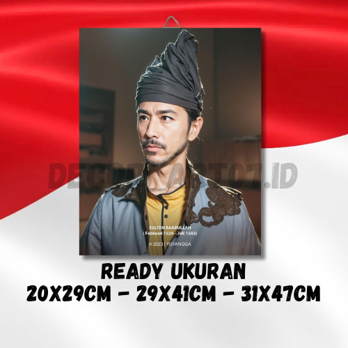 Jual Sultan Baabullah - FOTO KESULTANAN TERNATE VERSI AI BINGKAI KAYU ...