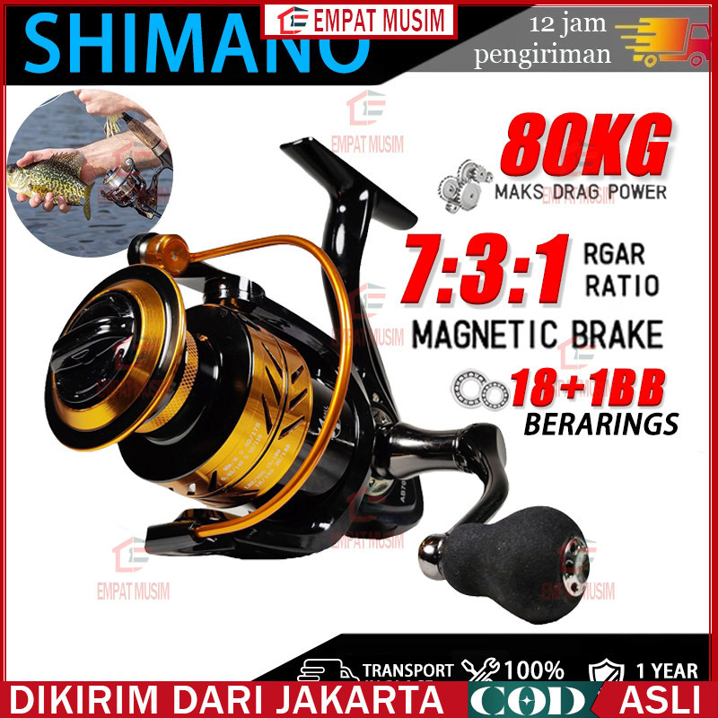 Jual SHIMANO Reel Pancing Metal BA1000 - 7000 80 Kg REEL DNESID reel ...