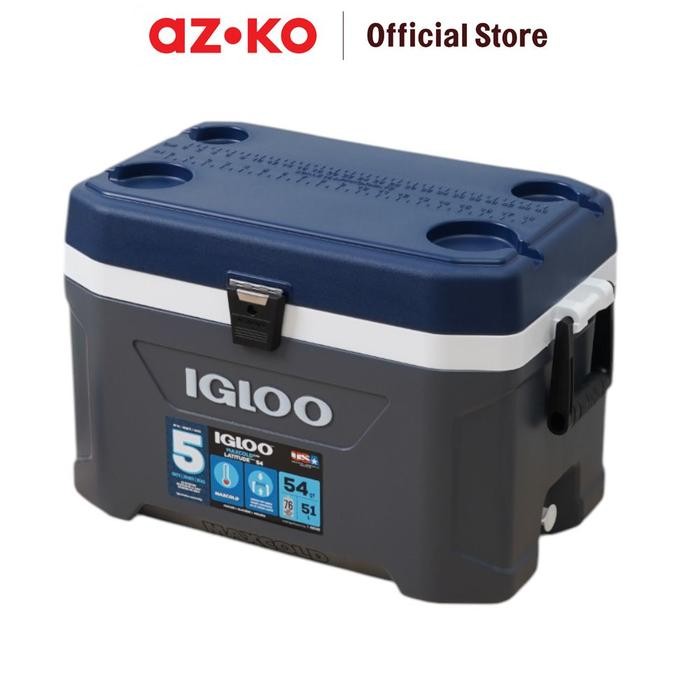 Jual AZKO Igloo 51 ltr Maxcold Cooler Box - Biru Boks Pendingin Tempat ...