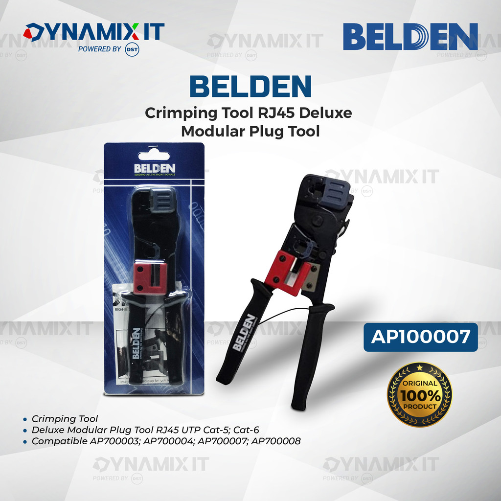 Jual Belden Crimping Tool RJ45 RJ11 Deluxe Modular Plug Tool - AP100007 ...