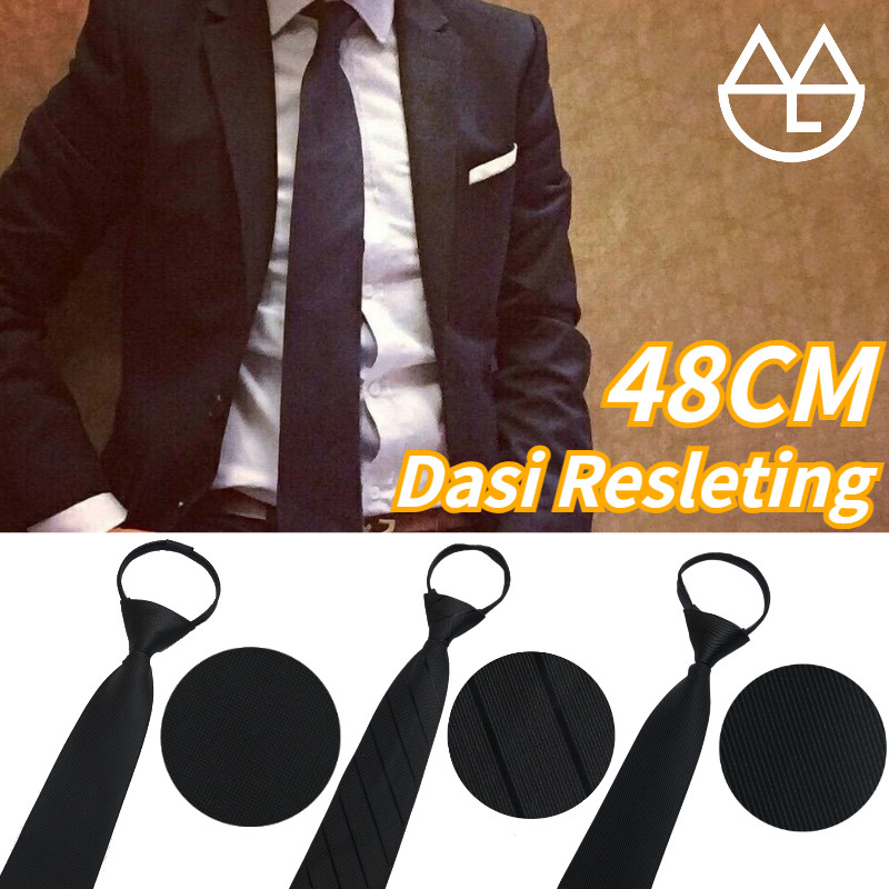 Jual 48CM Dasi Resleting Pria Instant Formal Polos Langsung Pakai Dasi ...