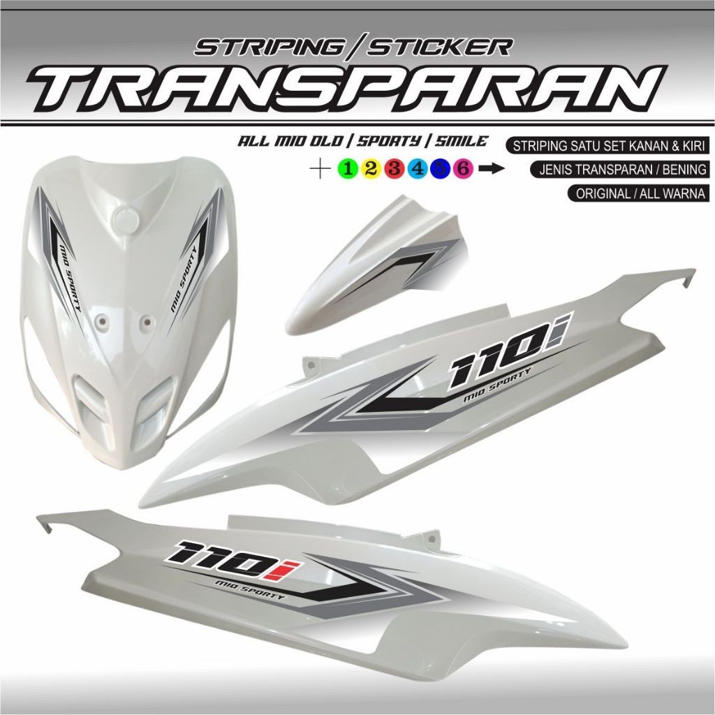 Jual MOTIF KEREN STRIPING TRANSPARAN MIO SMILE/SPORTY STICKER ...