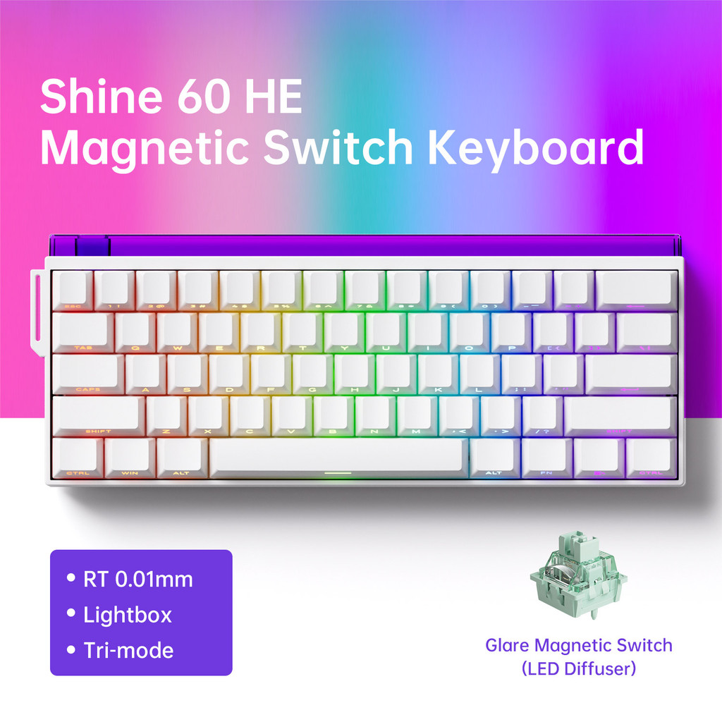 Jual AKKO x Veekos Shine60 HE Magnetic Switch Keyboard 60% Rapid ...