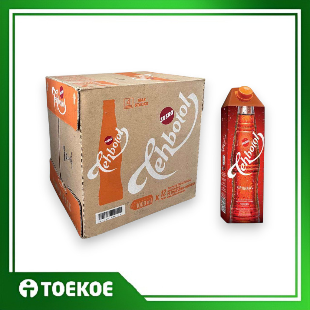 Jual TOEKOE 1 Dus Teh Botol Sosro Original 1 Liter (12 pcs) / Minuman Teh | Shopee Indonesia