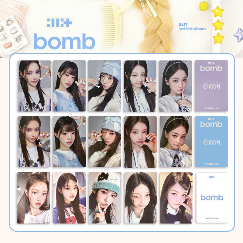Jual 5Pcs/Set Kpop Idol Girl ILLIT New Album BOMB Series HD Printd ...