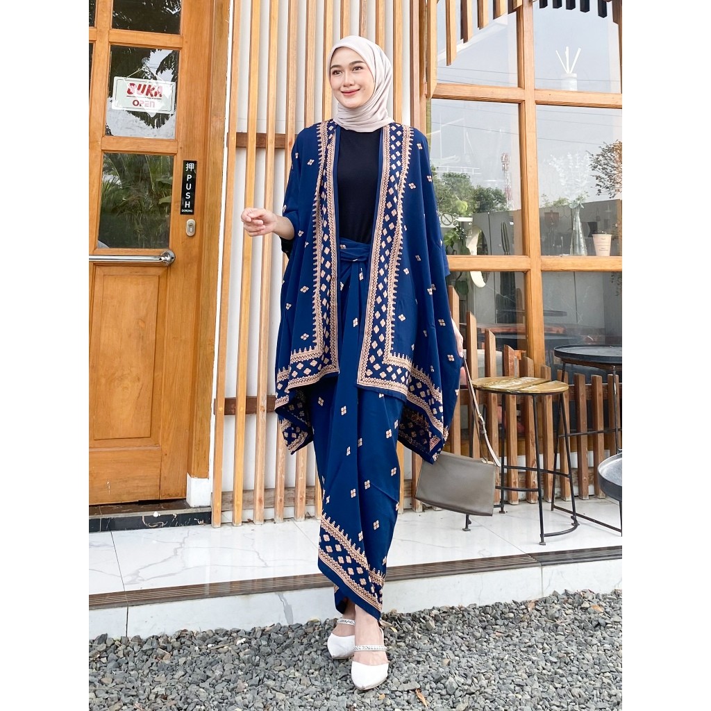 Jual SET KEBAYA MODERN OUTFIT KONDANGAN SIMPEL ONE SET BATIK OUTER ROK ...