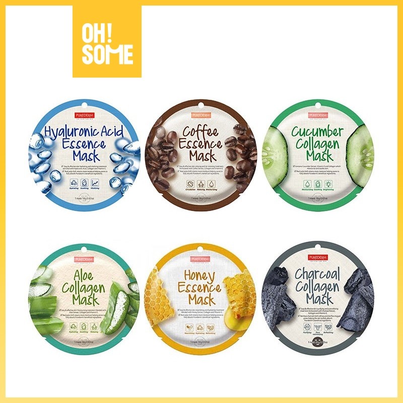 Jual [bpom] OHSOME - PUREDERM Mask/Aloe Collagen/Honey Essence/mask ...
