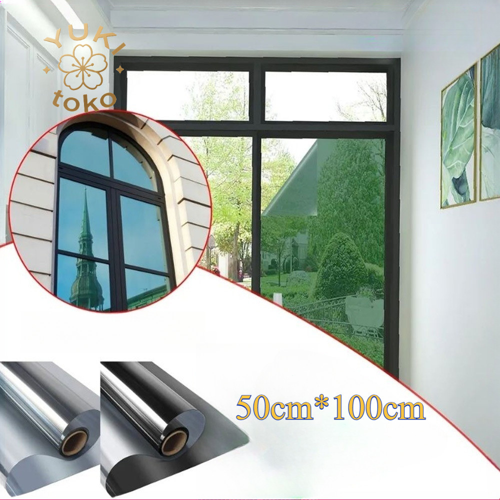 Jual Stiker Kaca Film One Way Mirror Silver Hitam Anti Panas Sticker ...