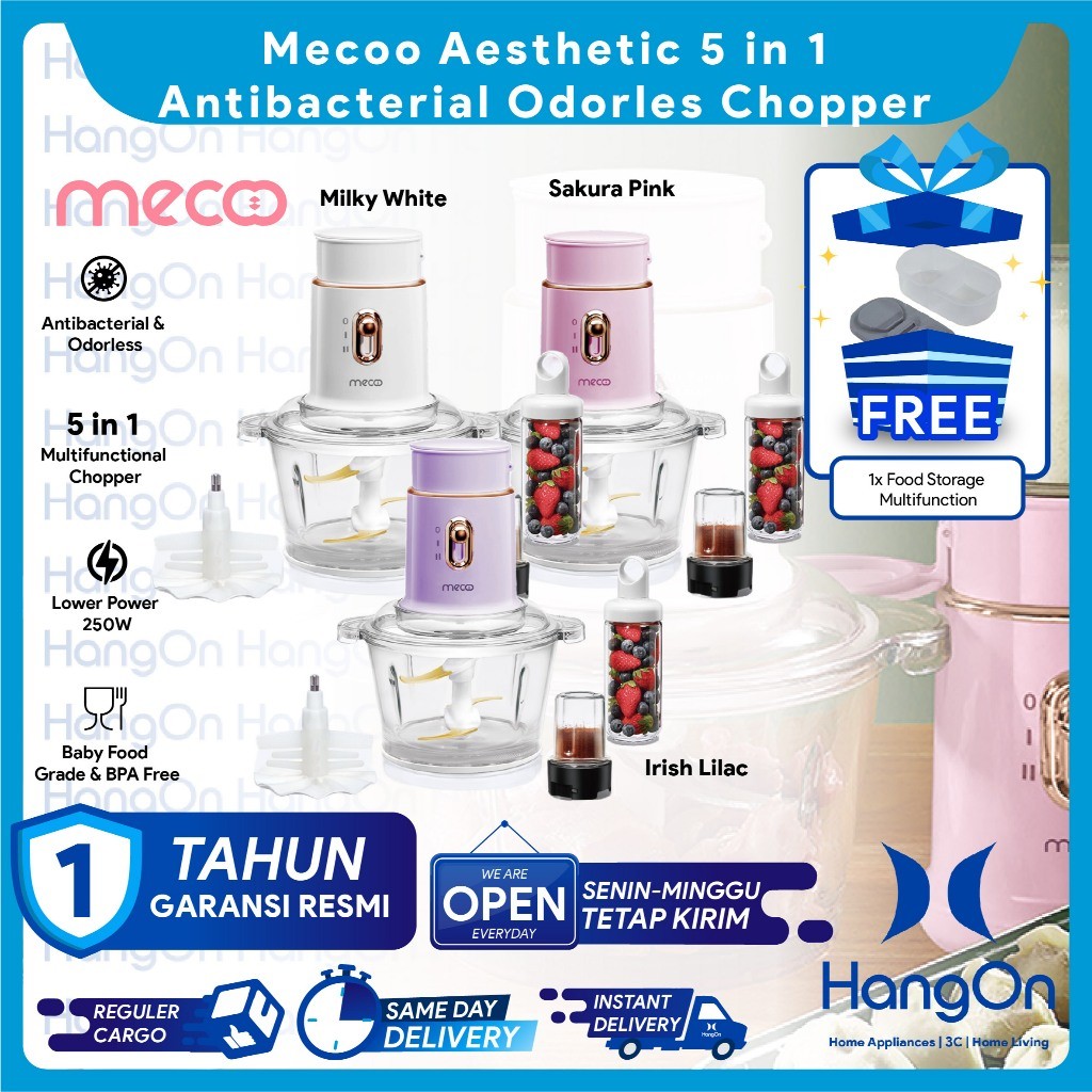 Jual Mecoo Chopper Most Aesthetic 5 in 1 Antibacterial Odorless Chopper ...