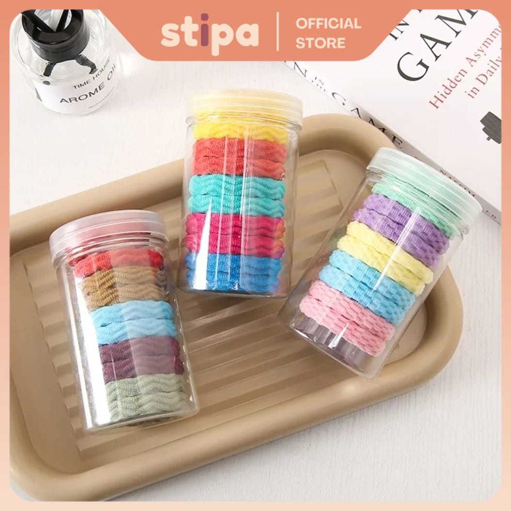 Jual STIPA Set Ikat Rambut Donat Ulir Botol Kuncir Kunciran Karet ...