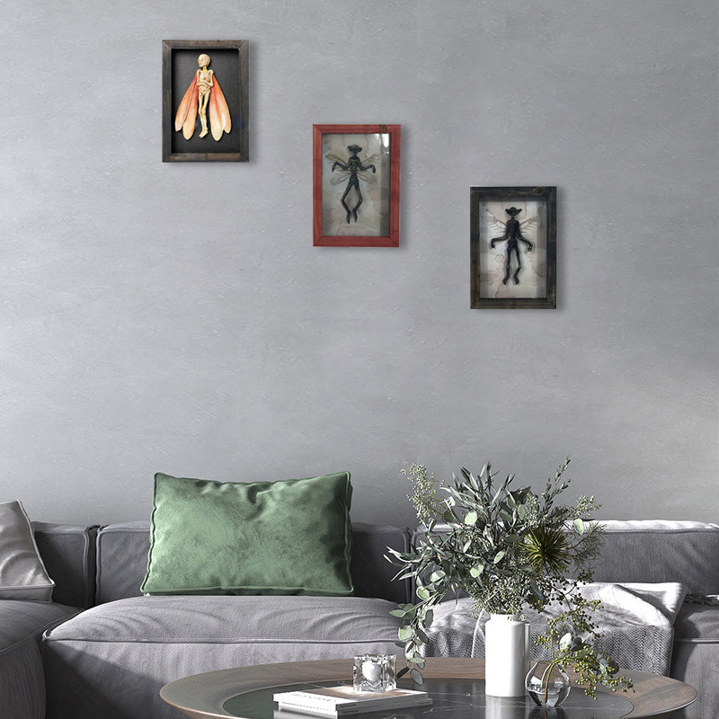 Jual Mysterious Ghost Specimen Photo Frame Bat Display Resin Gothic Picture Frames Decor ...