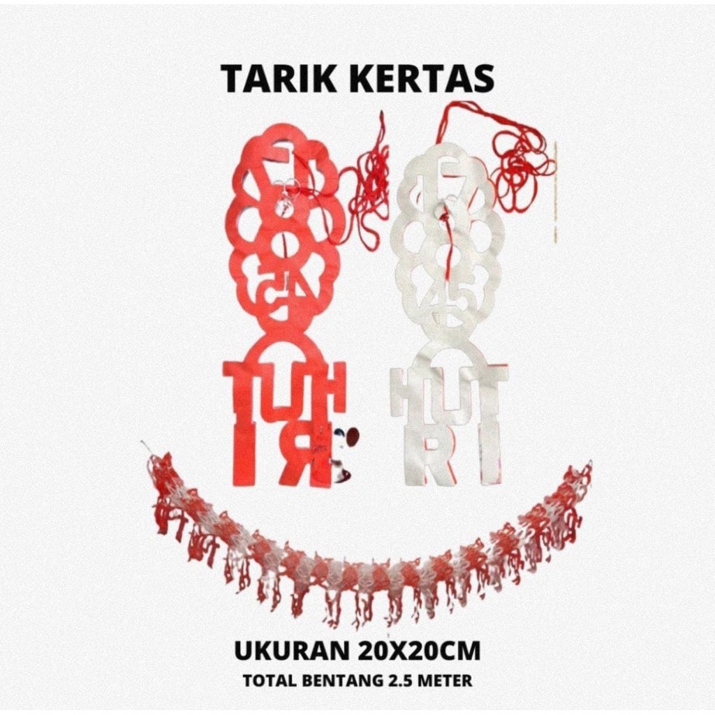 Jual Garland TARIK Banner Hiasan Dekorasi HUT RI Rumbai Tarik HUT RI ...
