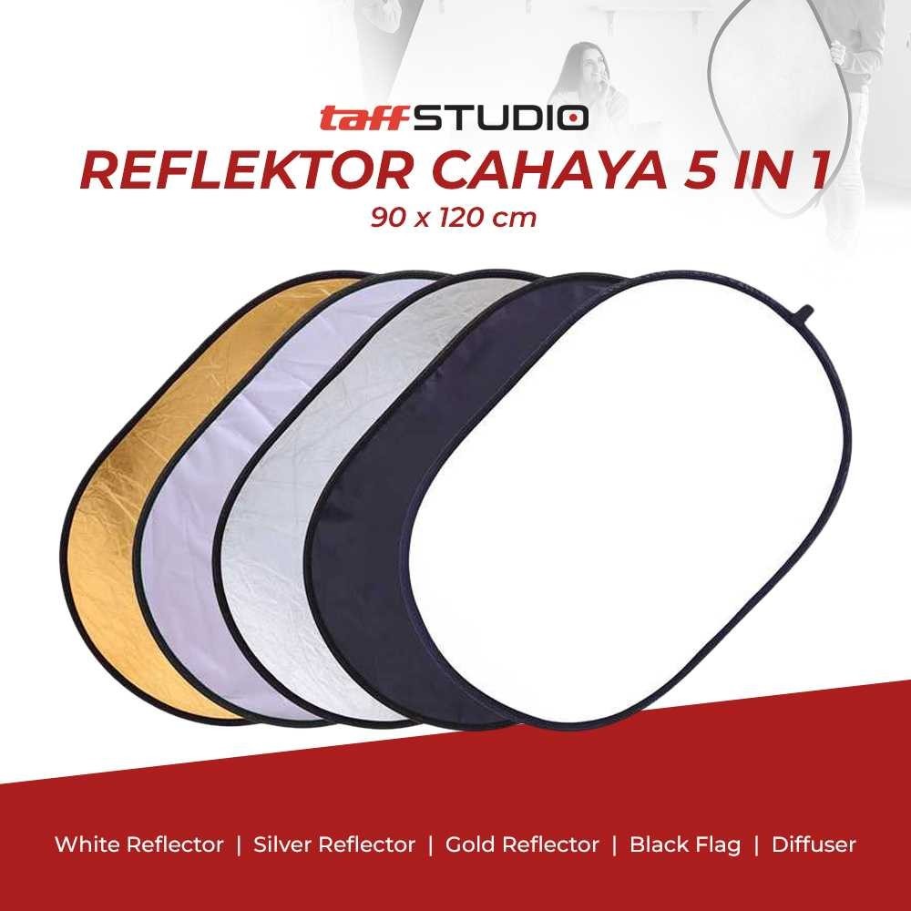Jual Reflektor Cahaya 5 in 1 Oval 90 x 120 cm Backdrops Pantulan Lampu ...