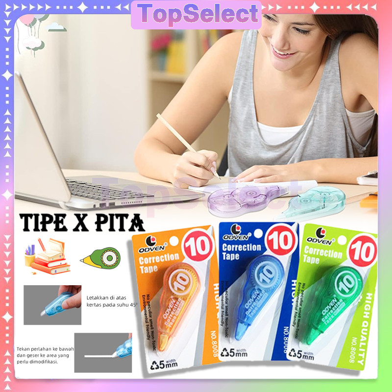 Jual 1 Pcs Correction Tape Mini Karakter /Tipe X Pita Roll Correction ...
